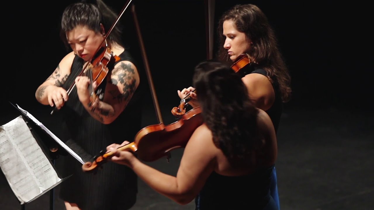 Julia Wolfe With a Blue Dress On for Five Violins - Equal Music - YouTube