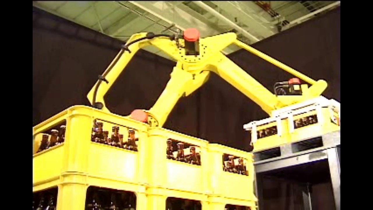 Robotic Crate De-Palletising - YouTube