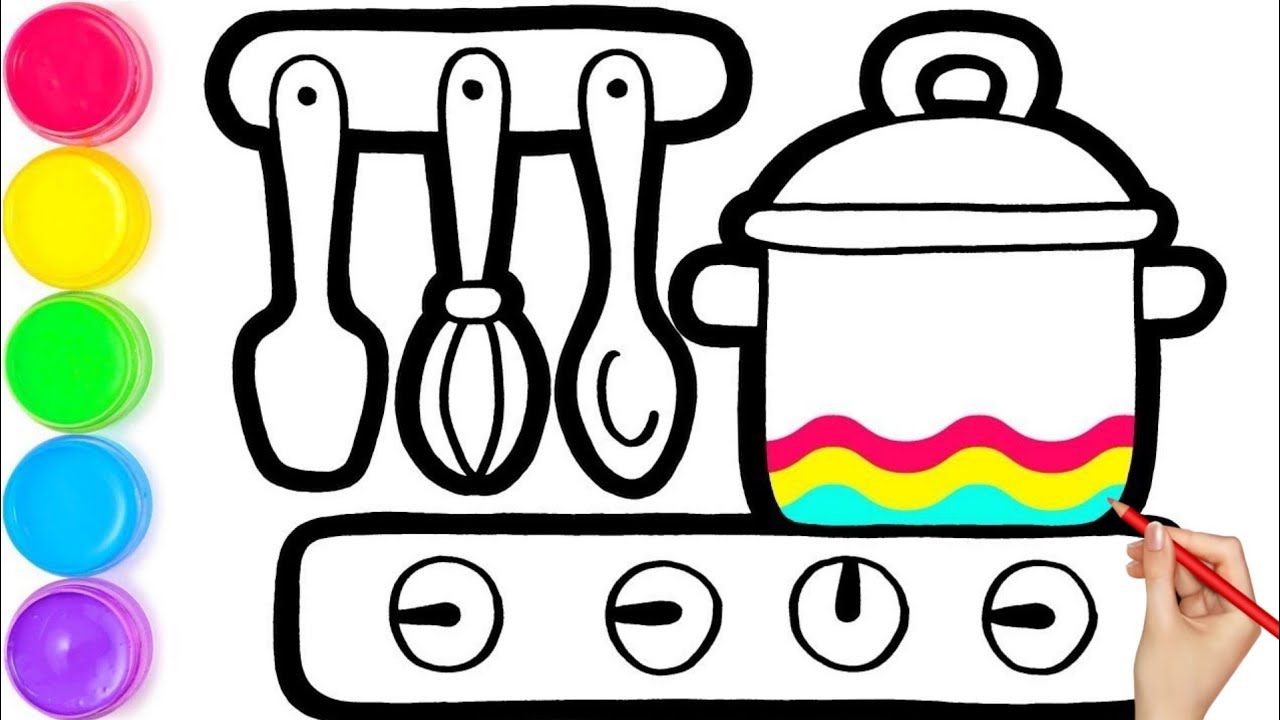 Pasar cooker drawing, painting and colouring for kids, toodles ideas ...