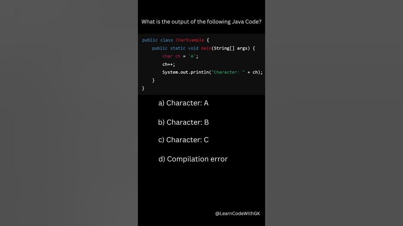 Comment Output Guyschallenge Yourfriends Programmingknow Java Javacode Programmer