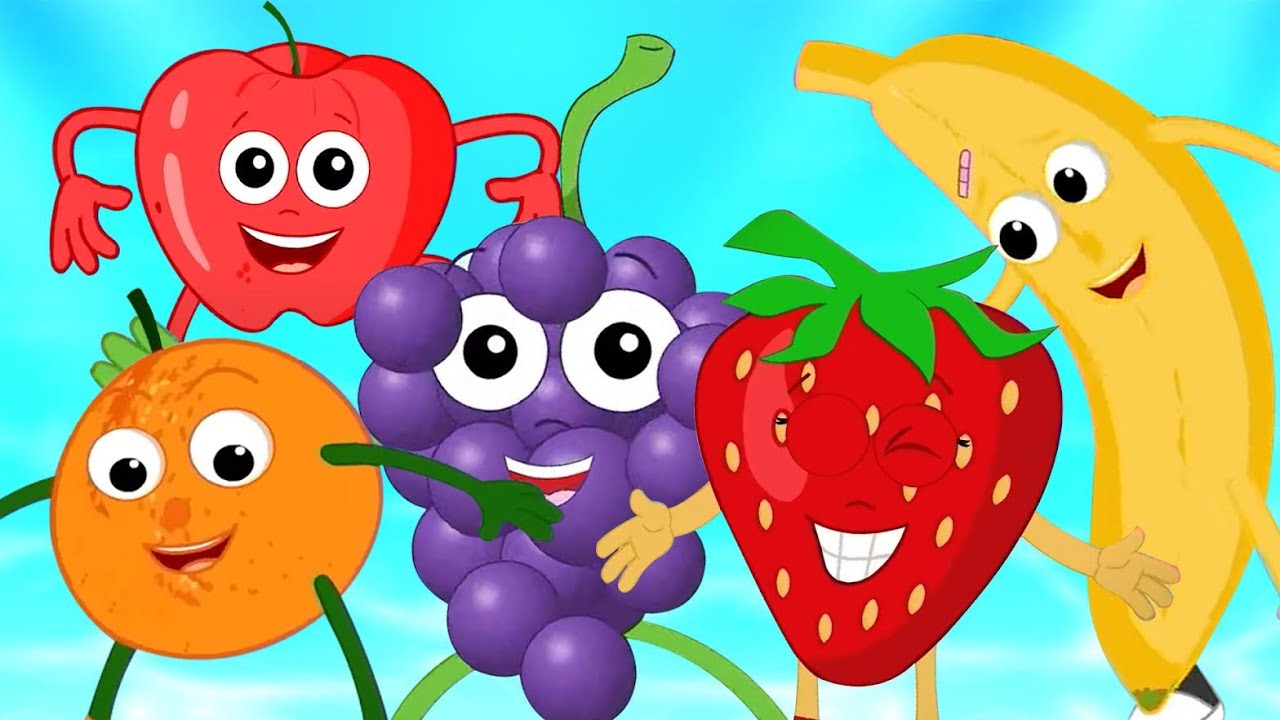 Five Little Fruits, Learn Counting and Nursery Rhyme for Kids - YouTube