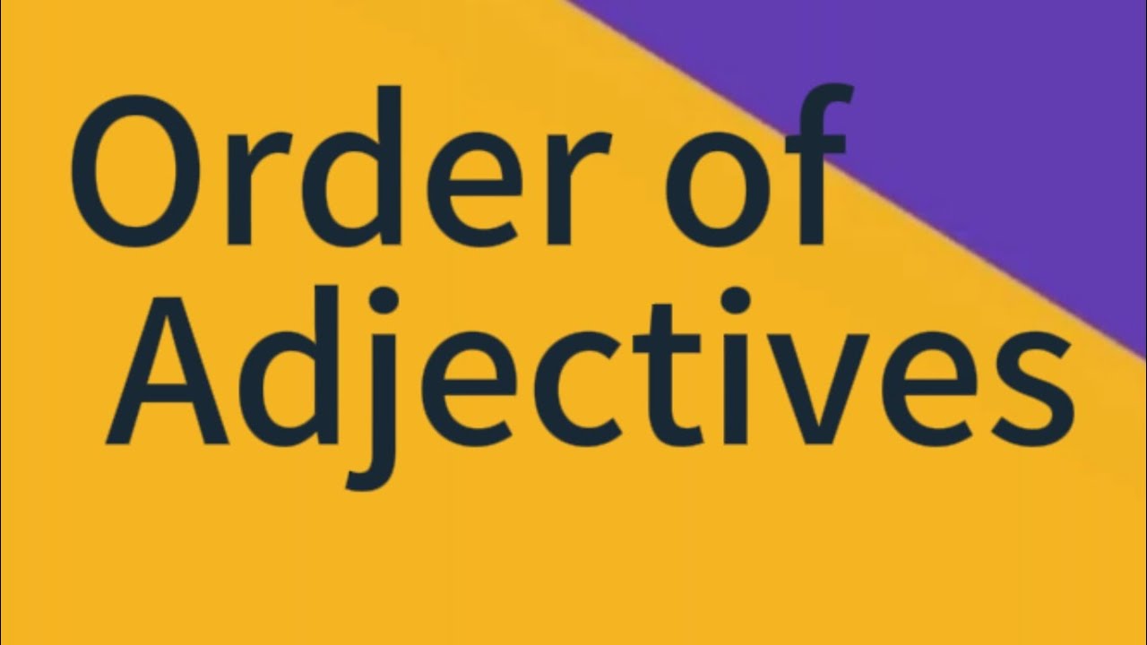 English Grammar Order of adjectives #grammar - YouTube