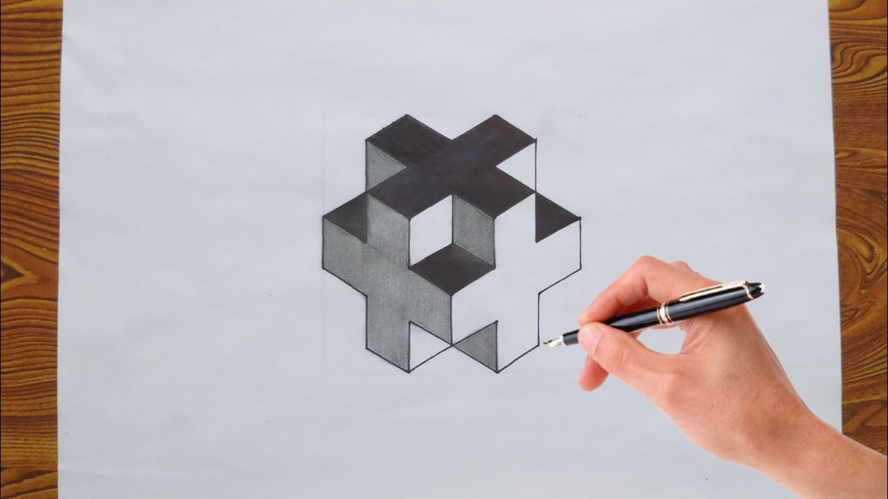 geometric drawing || geometric patterns || simple art drawing - YouTube