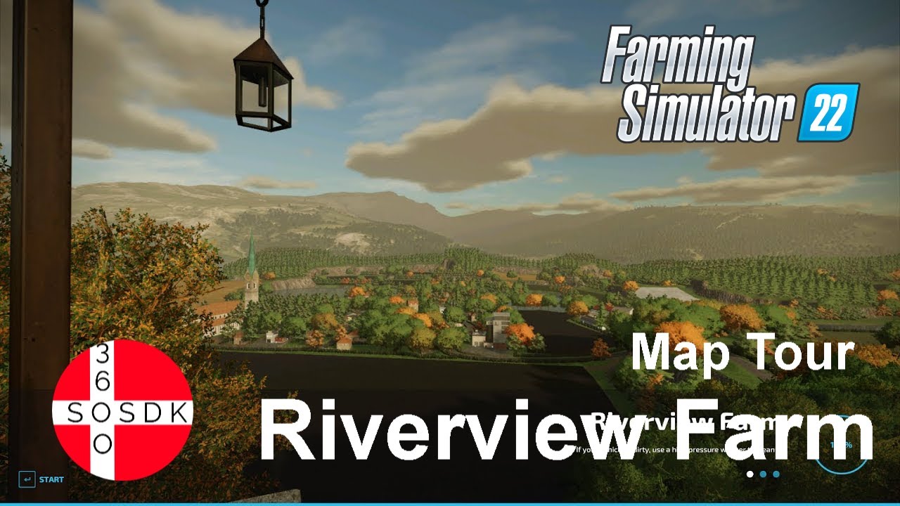 Riverview Farm Map Tour. Dansk Farming Simulator 22 - YouTube