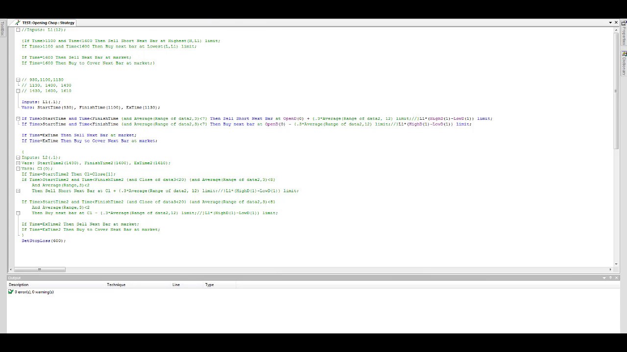 EasyLanguage Coding Strategy Session for E-mini S&P Strategy - YouTube