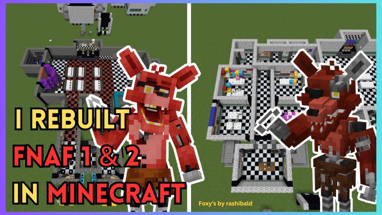 I REBUILT FNAF 1 & 2 IN MINECRAFT (98% ACURATE) - YouTube