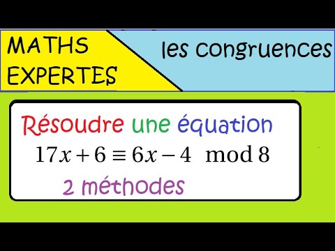 Terminale Maths Expertes-Arithmétique et congruence- les inverse modulo ...