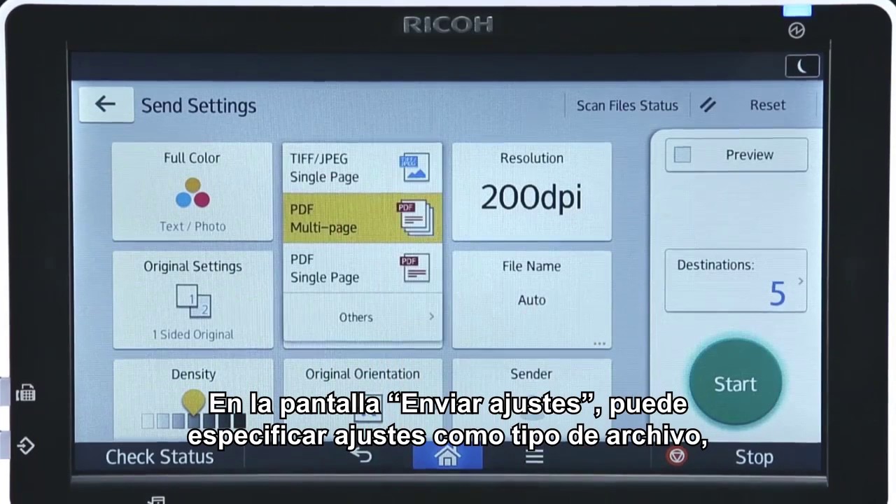 ¿Cómo escanear a través del Smart Operation Panel de RICOH? - YouTube