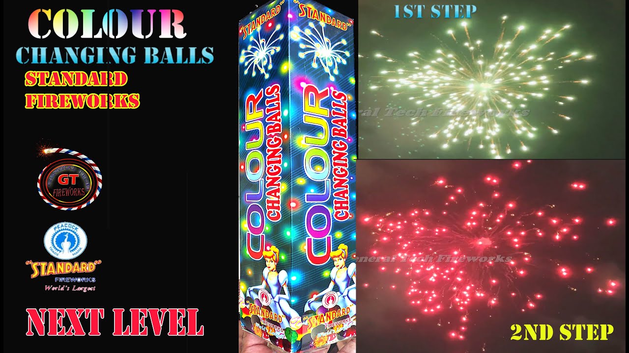 COLOUR Changing Balls Standard| AWESOME Skyshot from Standard Fireworks ...