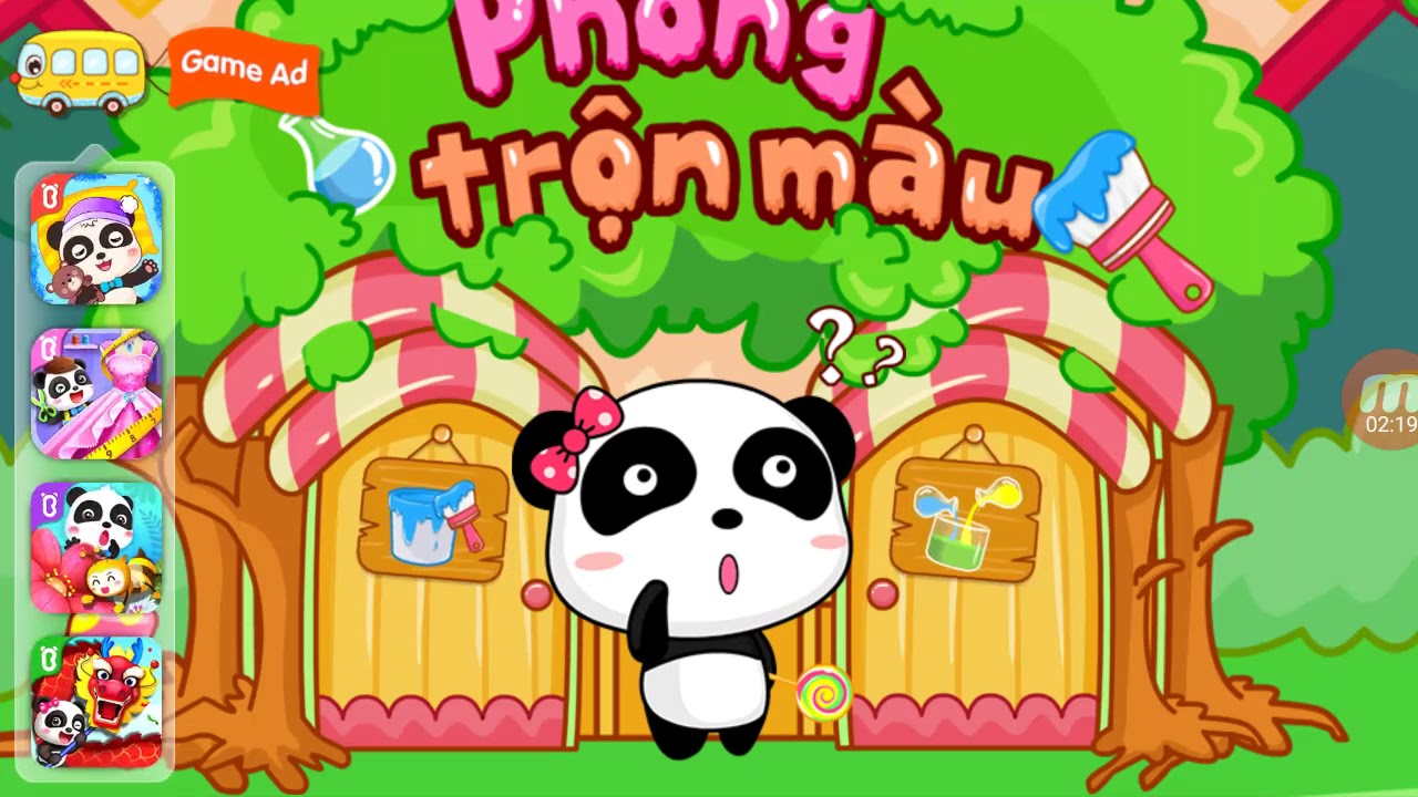 Trộn màu baby bus gấu nhỏ - YouTube