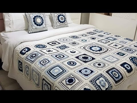 Tığişi motifli yatak örtüsü modelleri (beautiful bedspread ideas knitted with wool) #crochet