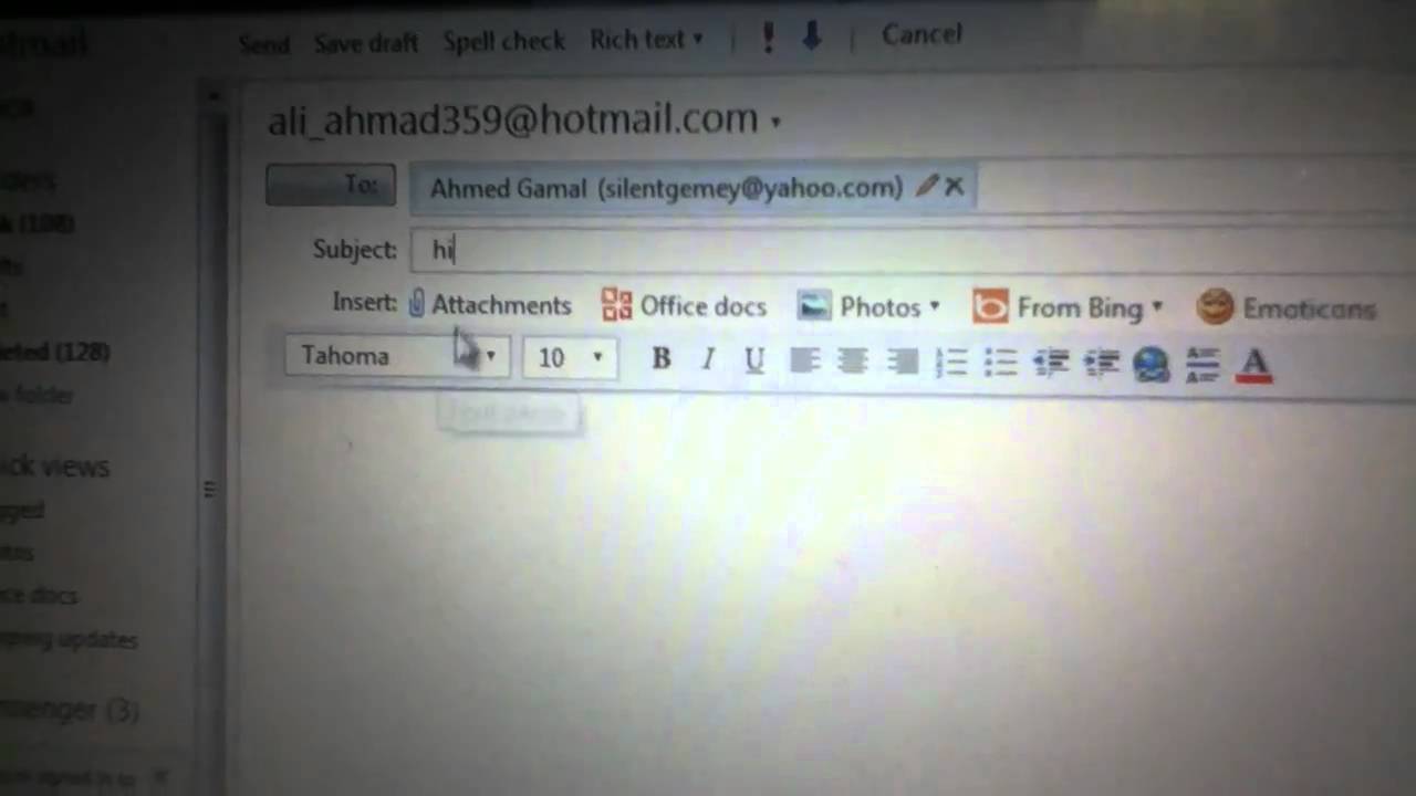 How To Send Pictures On Hotmail - YouTube