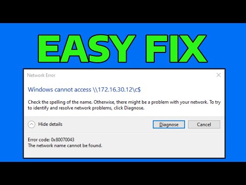 How To Fix Windows Cannot Access Error Code 0x80070043