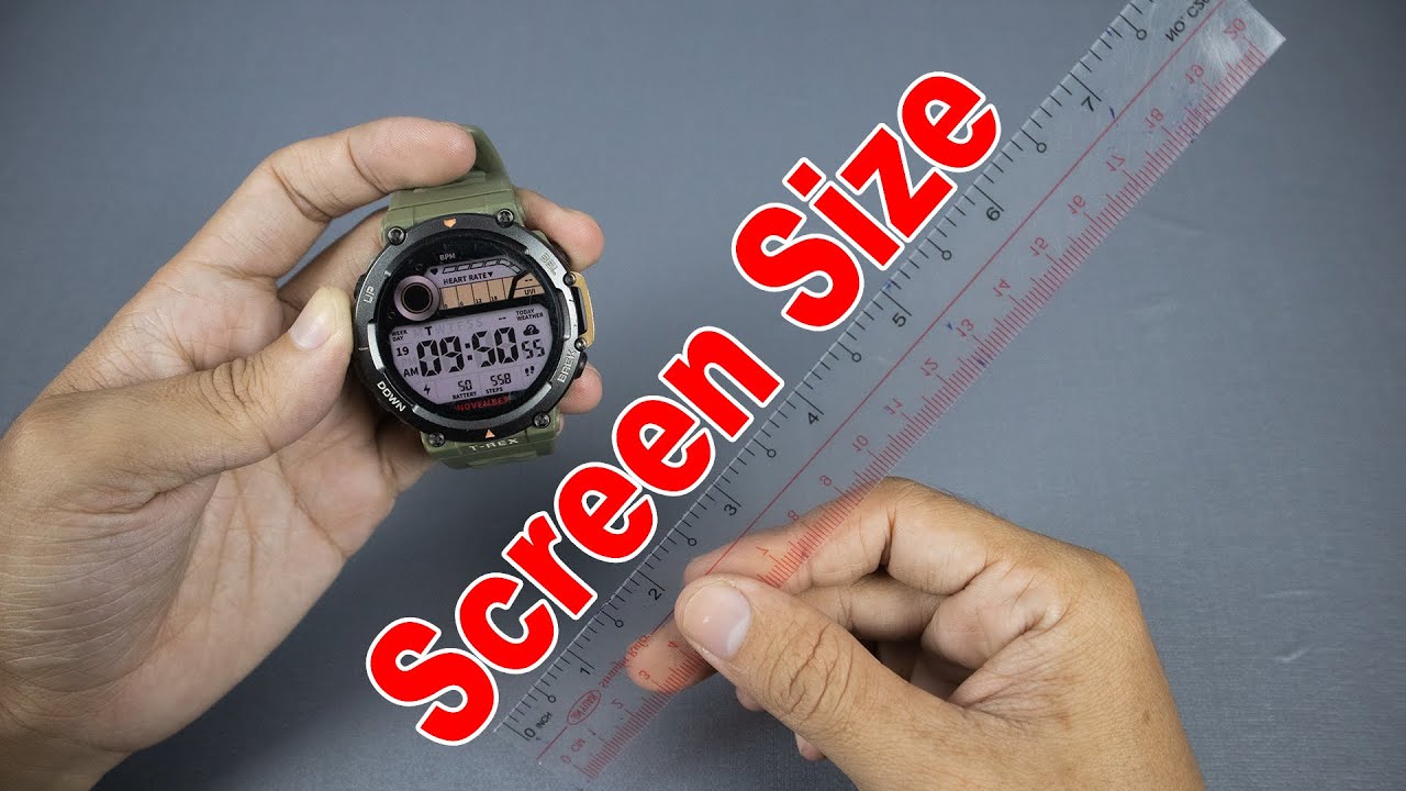 How to Measure Actual Screen Size on Smart Watch in Inches - YouTube