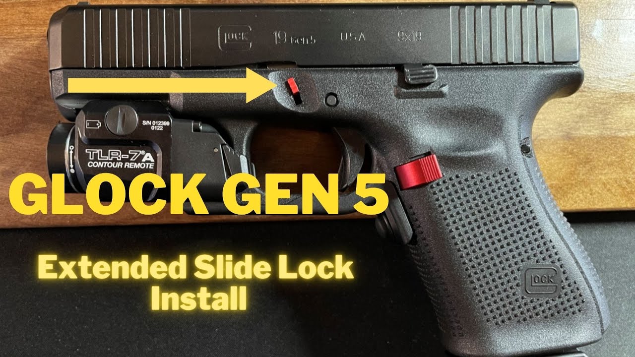 Glock 19 Gen 5 upgrade : Extended Slide Lock - YouTube