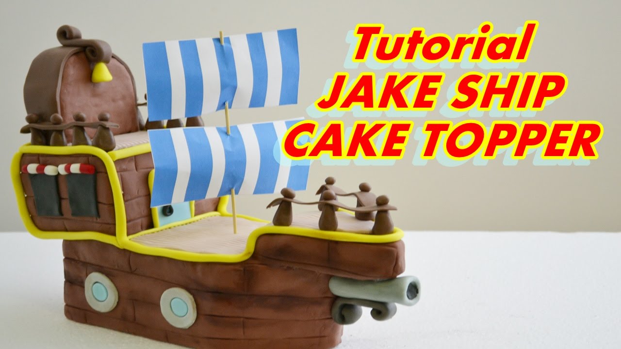 SHIP OF Jake and the Never Land Pirates Cake Topper FONDANT - PASTA DI ...
