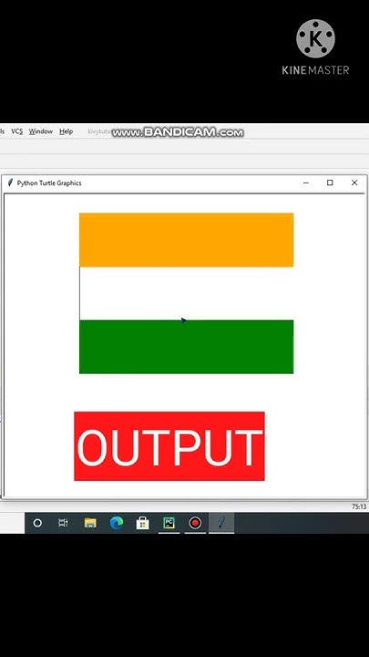 INDIAN FLAG IN PYTHON 🇮🇳| HOW TO CREATE INDIAN FLAG IN PYTHON | #shorts ...