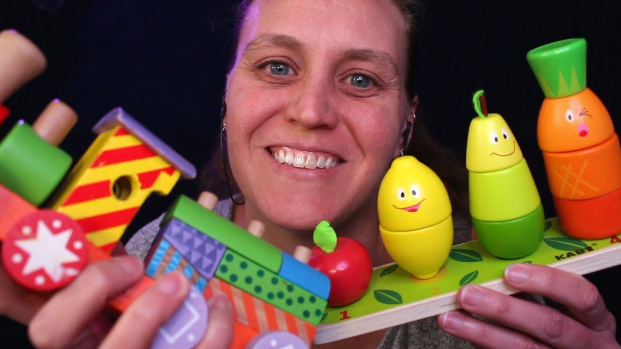 ASMR More Wooden Toys | Wood Tapping, Scratching, and Sounds - YouTube