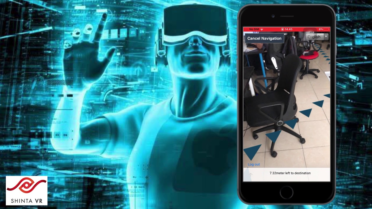 Indoor Navigation Augmented Reality - YouTube