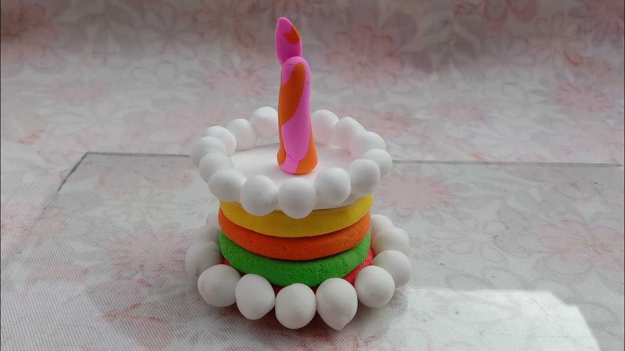 How To Make Clay Cake | Polymer Clay Rainbow Cake | DIY Birthday Cake ...