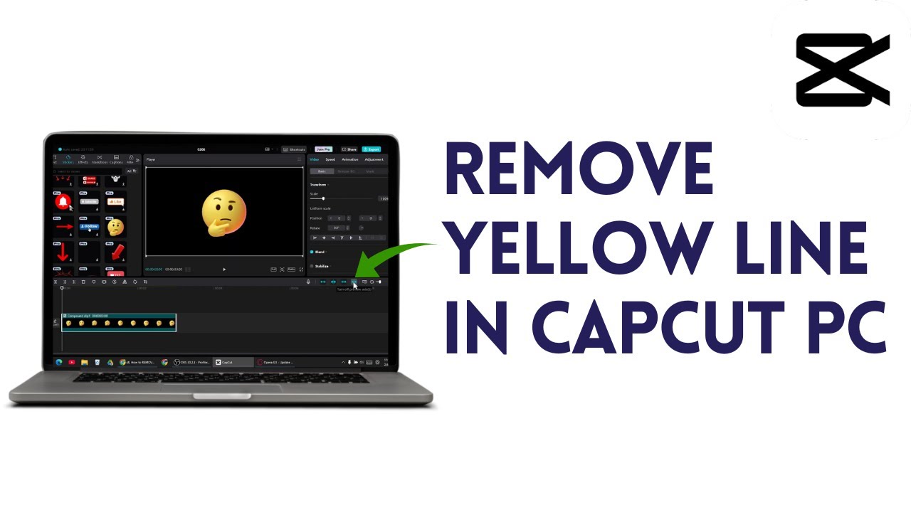 How To REMOVE YELLOW LINE In CAPCUT PC - YouTube