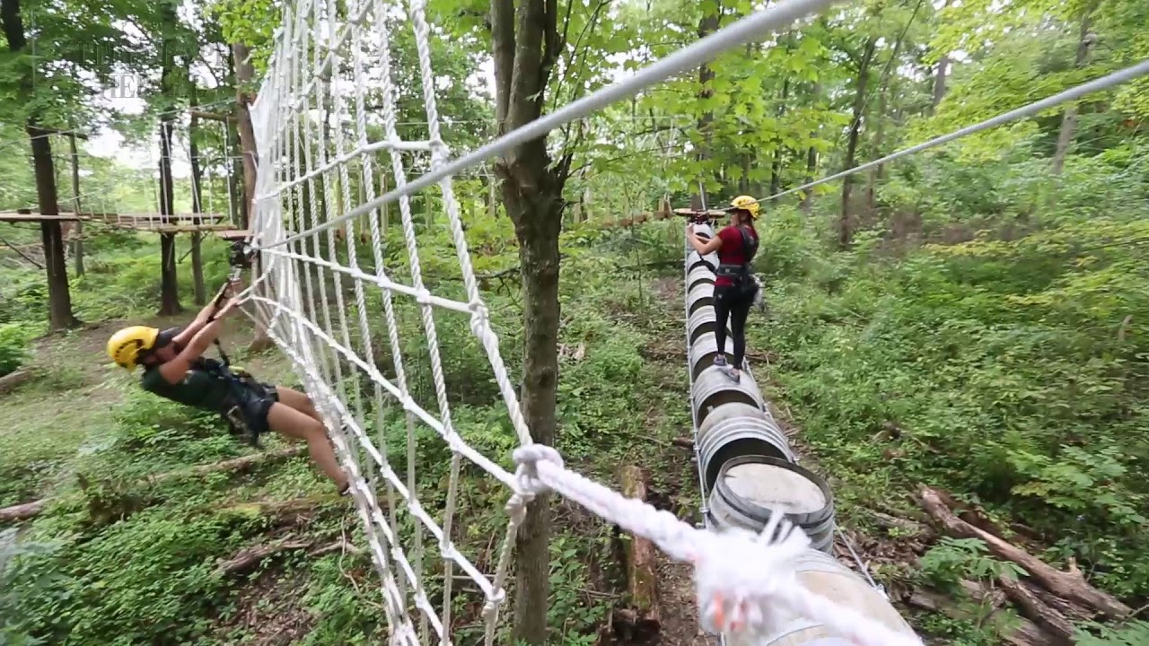 Long Hollow Canopy Tours' obstacle course - YouTube