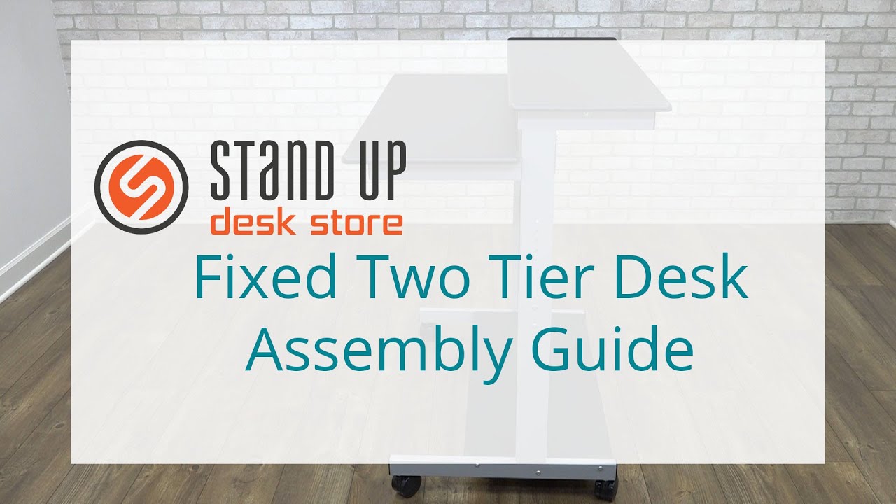 Mobile Fixed Height Desk Assembly | Stand Up Desk Store - YouTube
