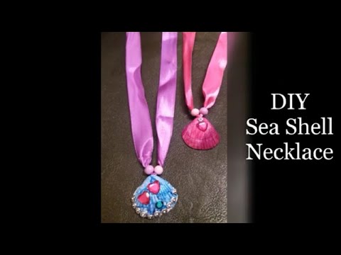 DIY Sea Shell Necklace - DIY necklace - kids craft - kids craft ideas ...