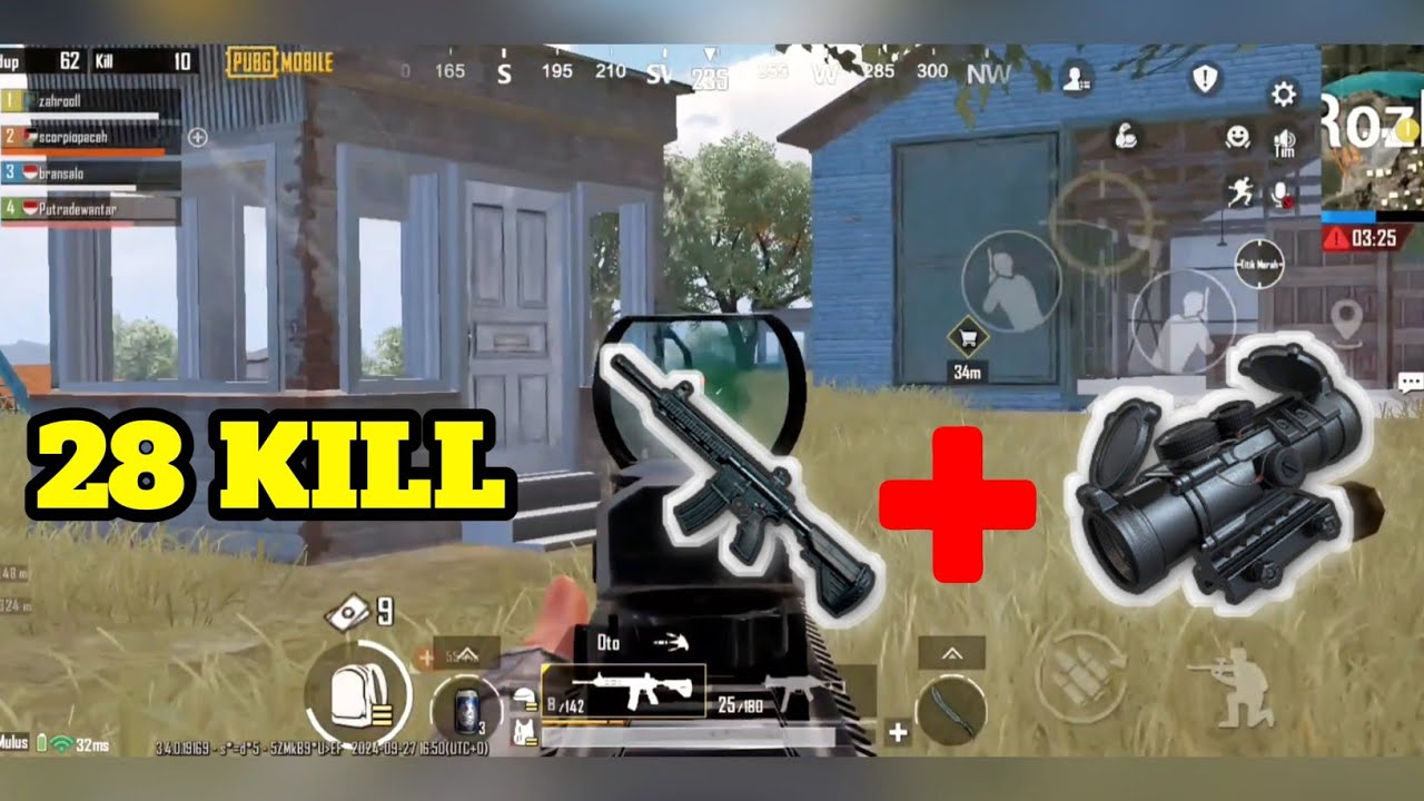 PUBG MOBILE - 28 KIILL WITH M416 | SCOPE X3 - YouTube