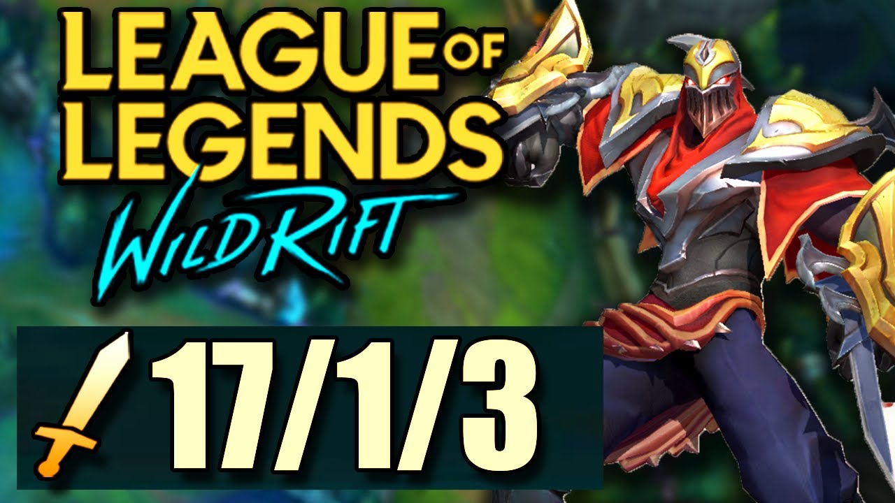 WILD RIFT ZED GUIDE!! 17 KILLS IN 15 MINUTES! Full Gameplay + Best ...