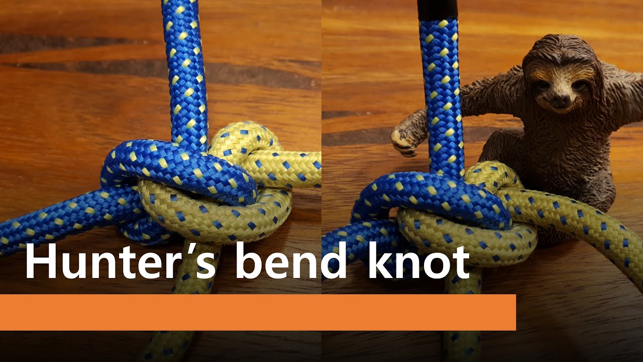 오버핸드 매듭이 서로 만나 사냥꾼 매듭이 되었습니다. Hunter's bend knot! - YouTube
