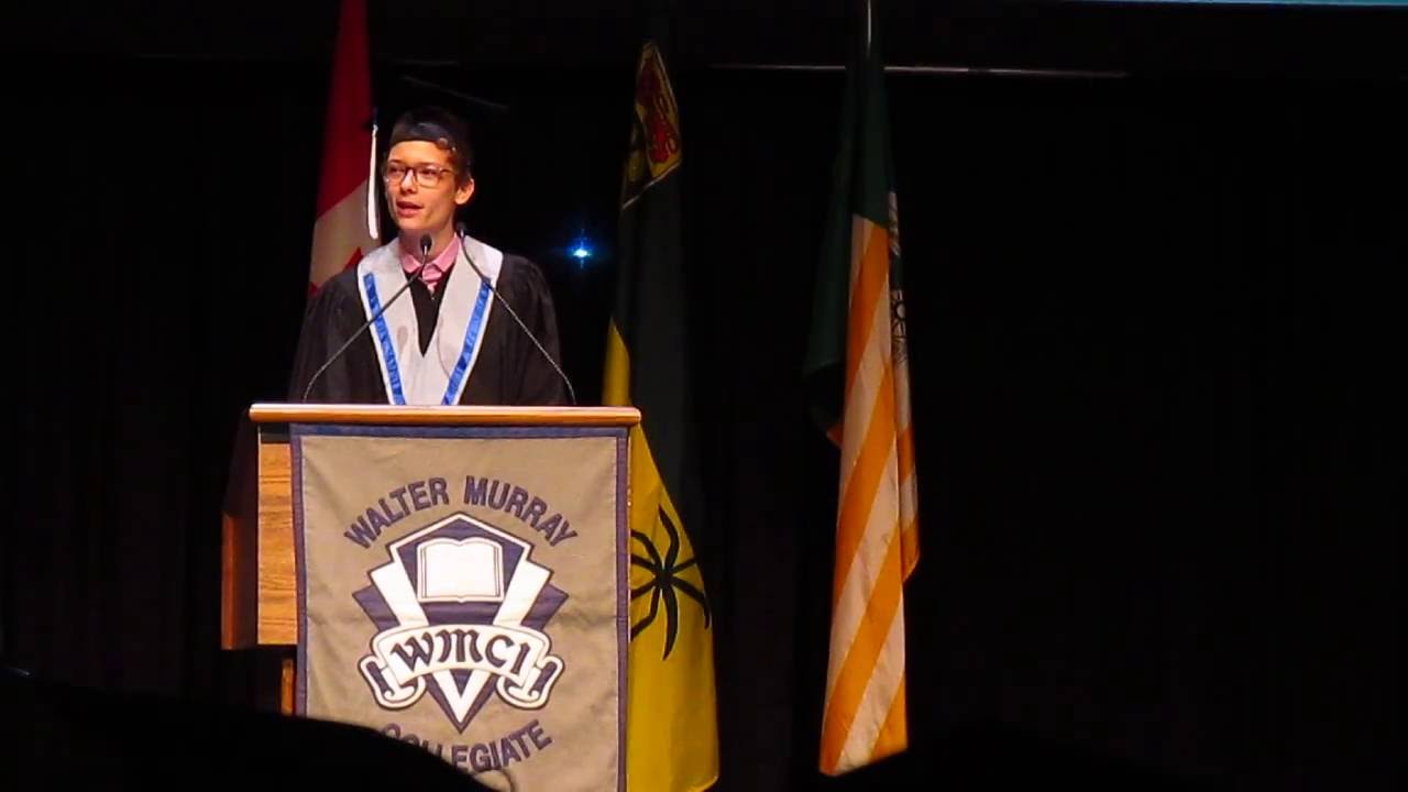 Valedictorian Speech 2016 - Walter Murray Collegiate - YouTube