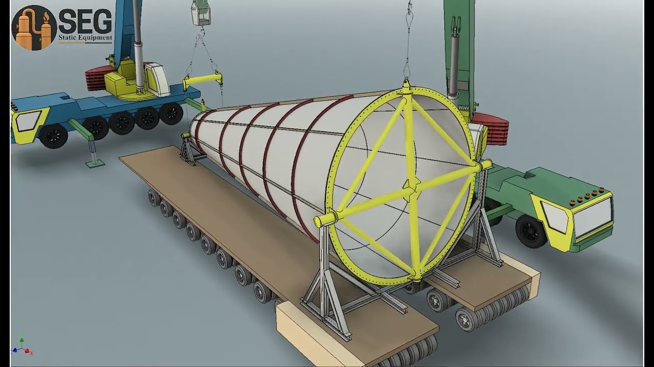 Rigging and transportation Study for a Cyclone Hopper (6300mm/2000mm ...