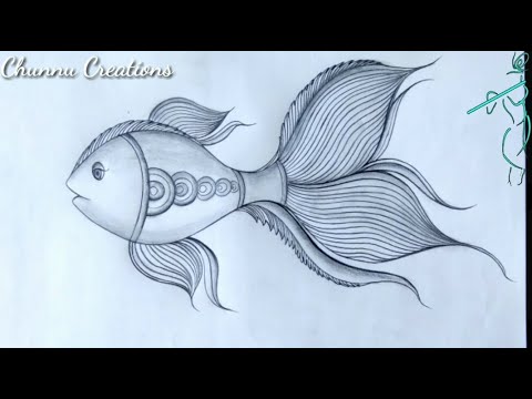 How to draw a fish in simple way..|| Fish drawing..|| मछली का चित्र ...