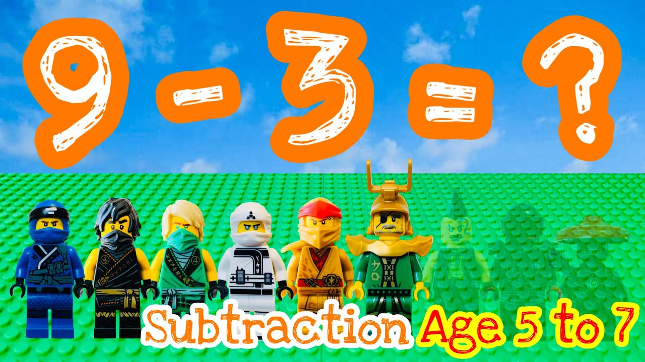 Educational Video - Subtraction, Kindergarten / First Grade, Math LEGO ...