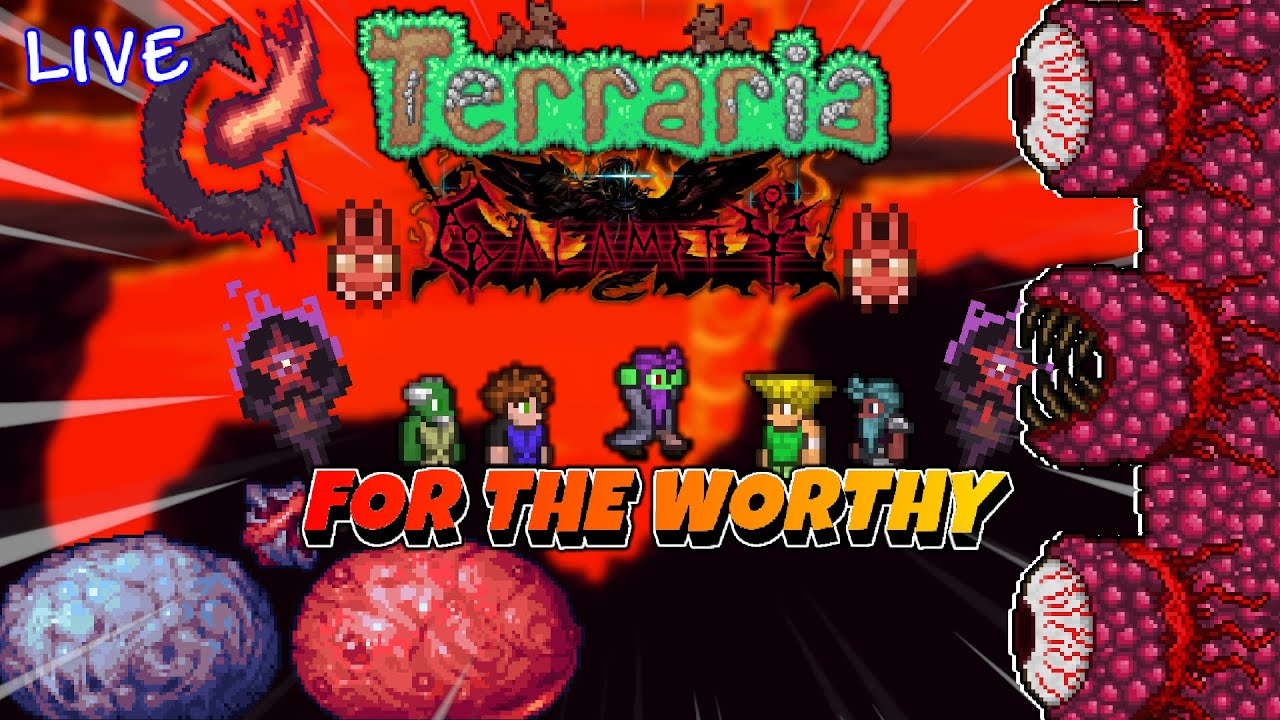 Five Idiots VS Wall Of Flesh | FTW Master Death Mode | Terraria ...