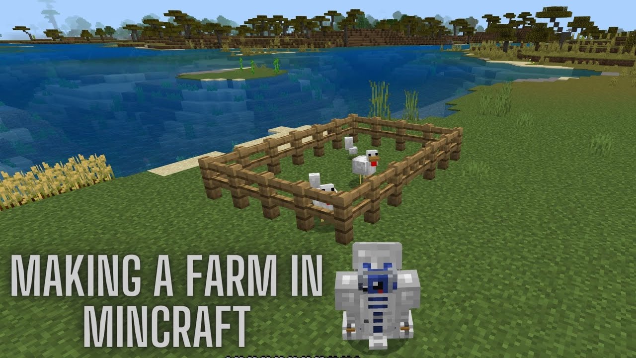 Minecraft Part 3 Starting Building Our New Farm - YouTube