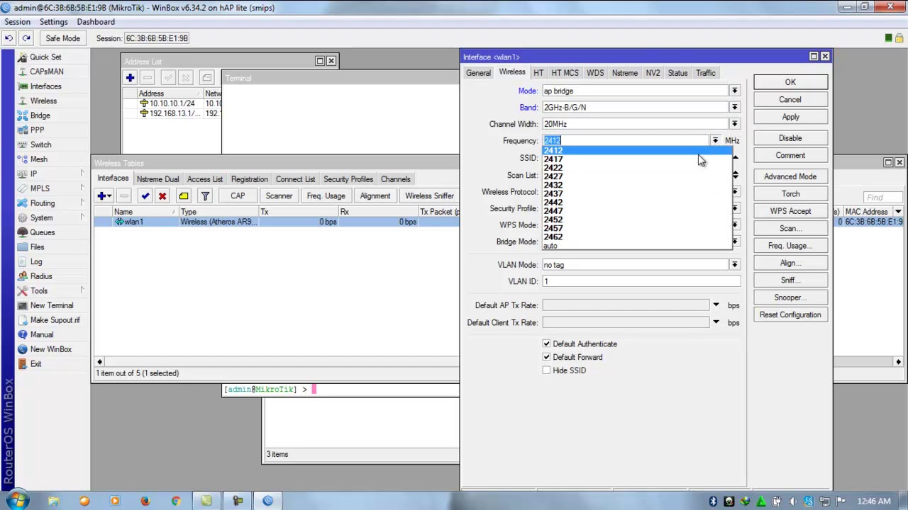 configurasi mac address Mikrotik RB941 2nd - YouTube