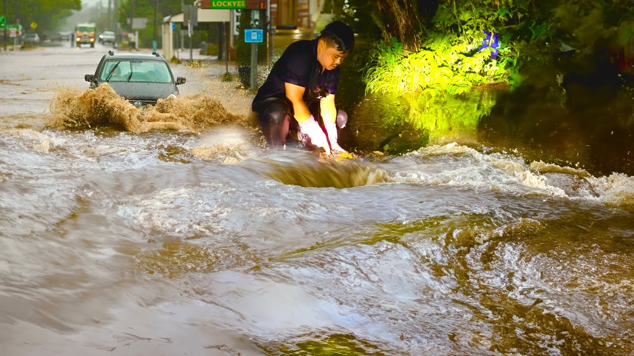 Rescue Mission Unclogging Critical Storm Drains to Prevent Flash Flood ...