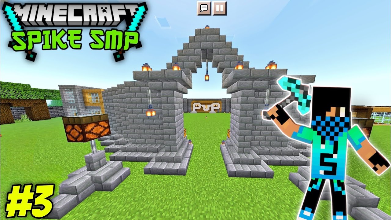 I MADE PVP ARENA IN SPIKE SMP|| #3|| Minecraft pe|| Spikey Gamerz # ...