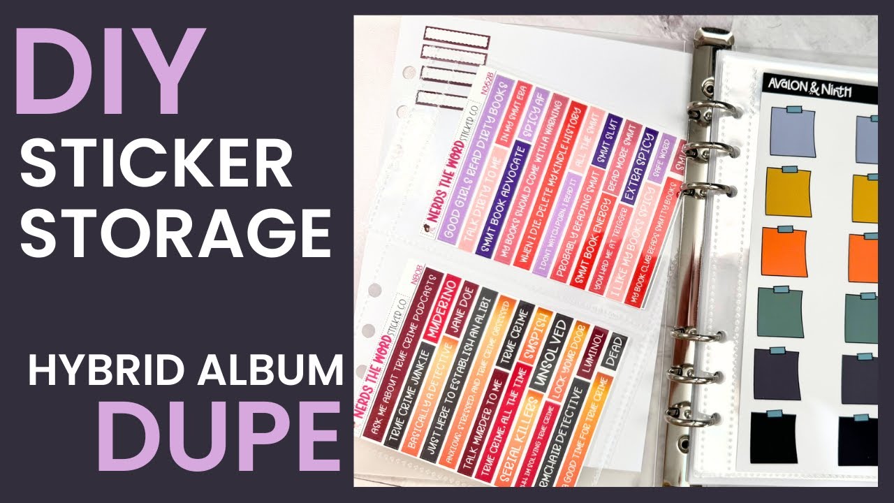 DIY STICKER STORAGE // Sticker book/album combo for a fraction of the ...