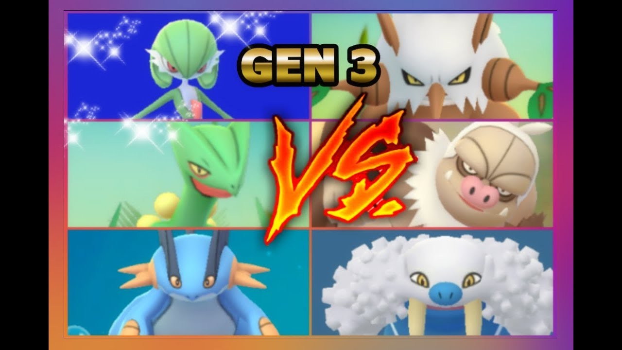POKEMON GO GEN 3 GYM BATTLES | SLAKING, SCEPTILE, SWAMPERT, GARDEVOIR ...