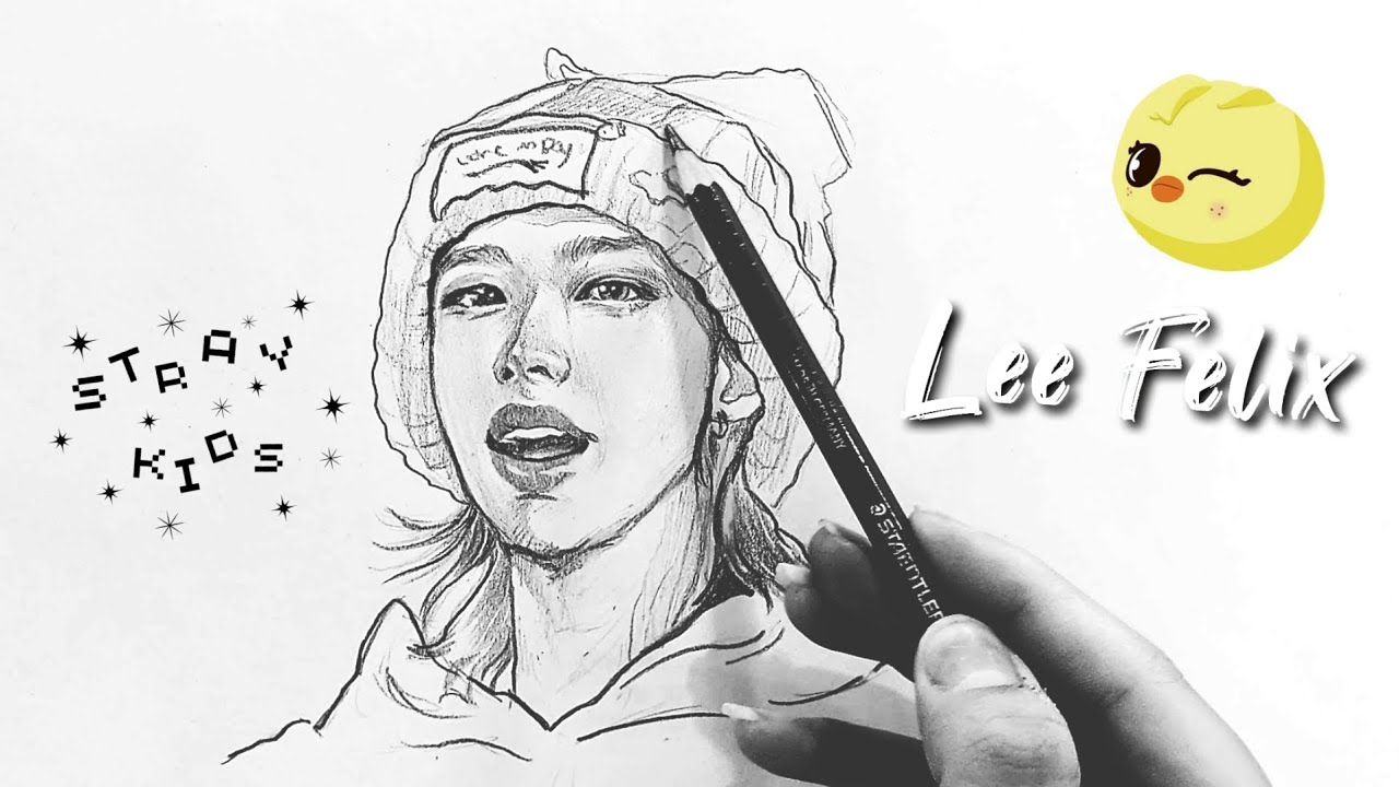 [SKZ] Quick Sketch Felix /Stray kids Speed drawing /kpop idol - Rini8sh ...