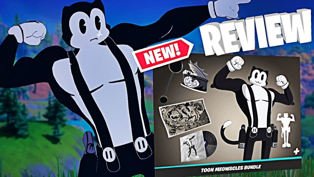 *NEW* TOON MEOWSCLES SKIN + TEN-TON TOON-BELLS PICKAXE GAMEPLAY ...