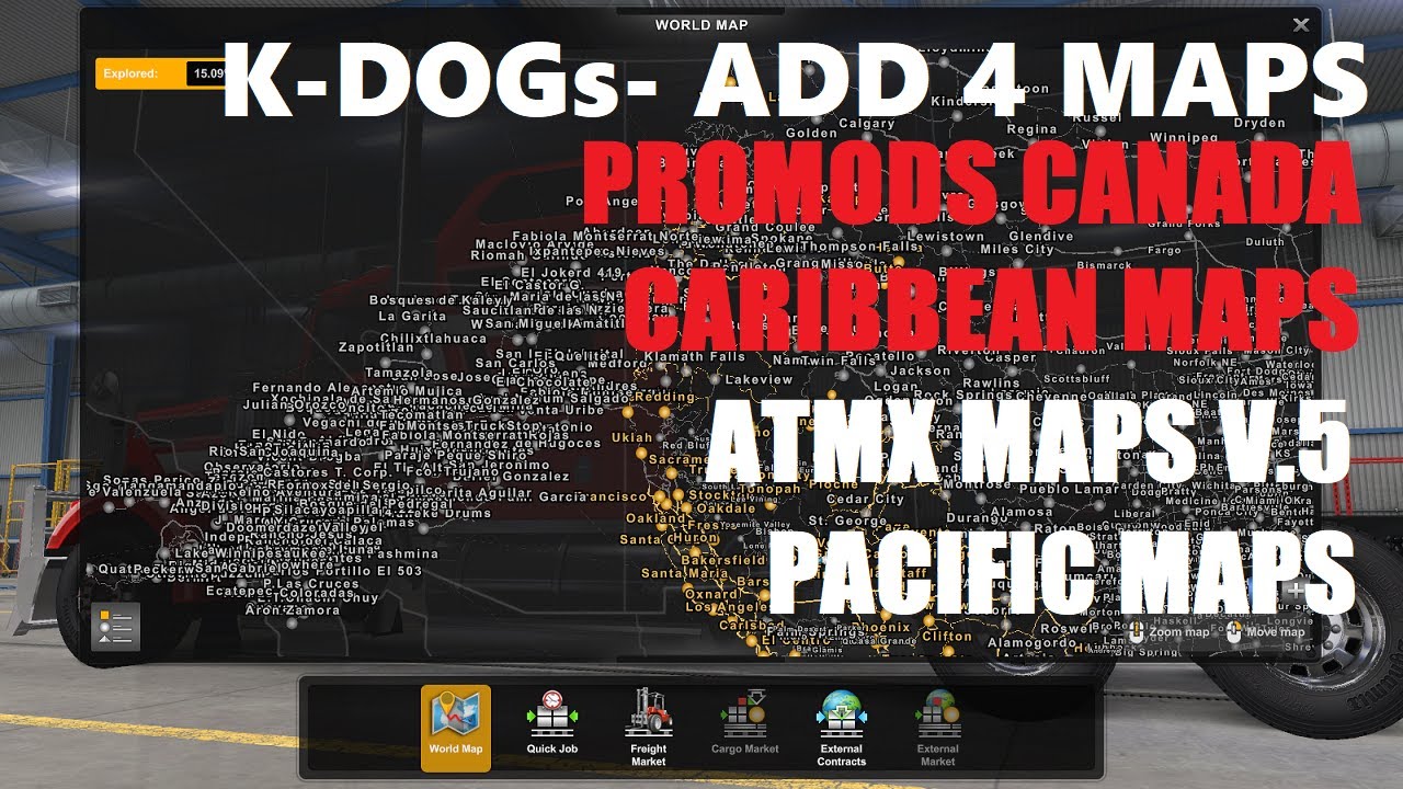 #K-DOG’S ADD PROMODS CANADA CARIBBEAN PACIFIC ATMX FIX CONVOY ATS 1.45 ...