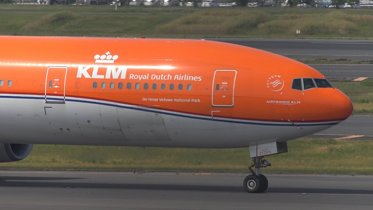 KLM Orange Pride Livery Boeing 777-300ER PH-BVA [NRT/RJAA] - YouTube