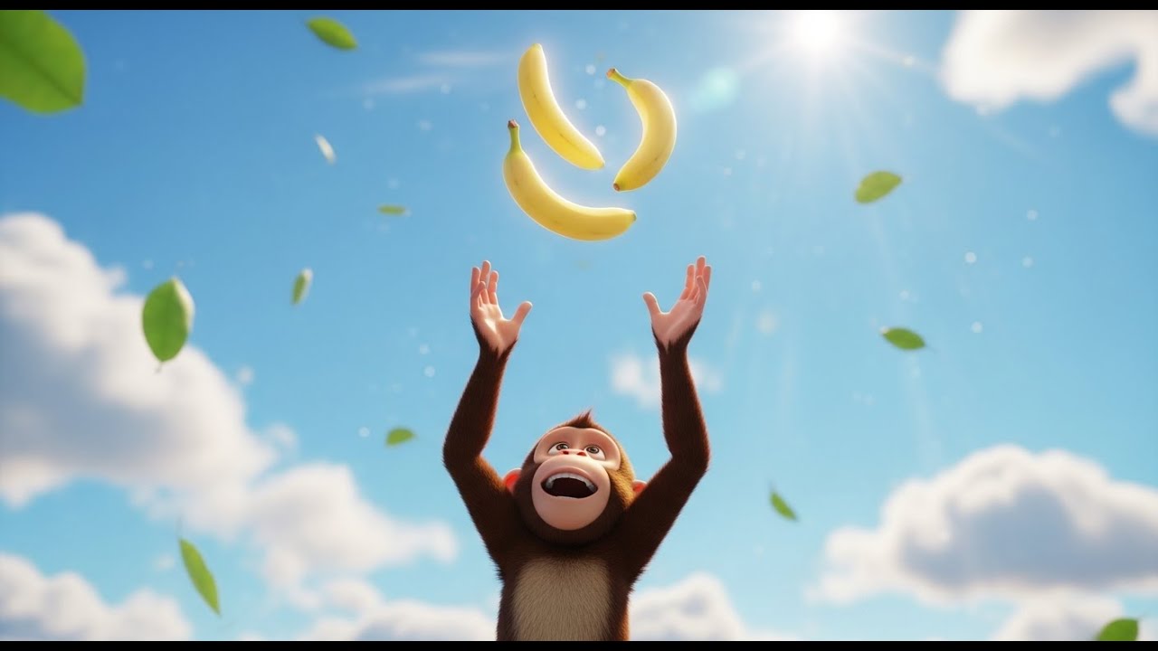 El mono que hacía malabares con plátanos | Canción infantil de rimas ...