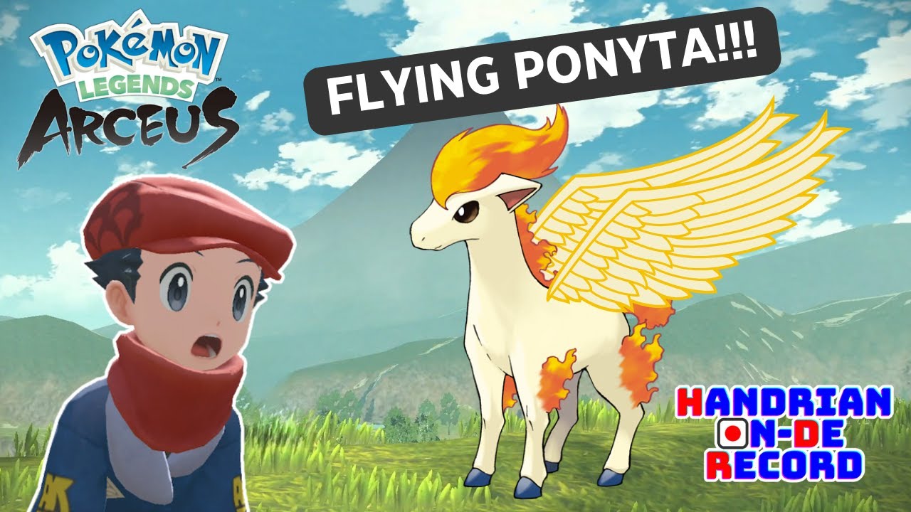 😲 PEGASUS POKEMON | FLYING PONYTA | Pokemon Legends Arceus Funny ...