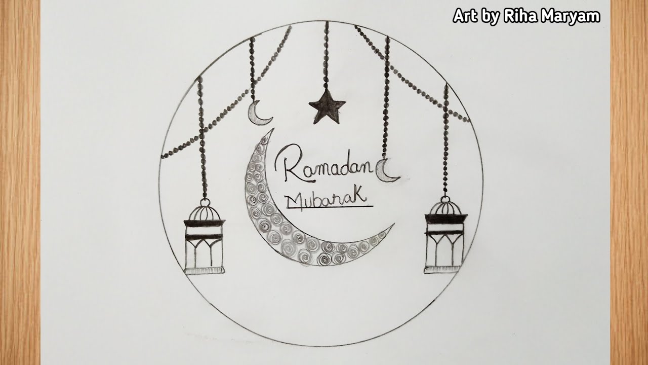 how to draw ramadan drawing | Ramadan drawing | art by Riha Maryam ...