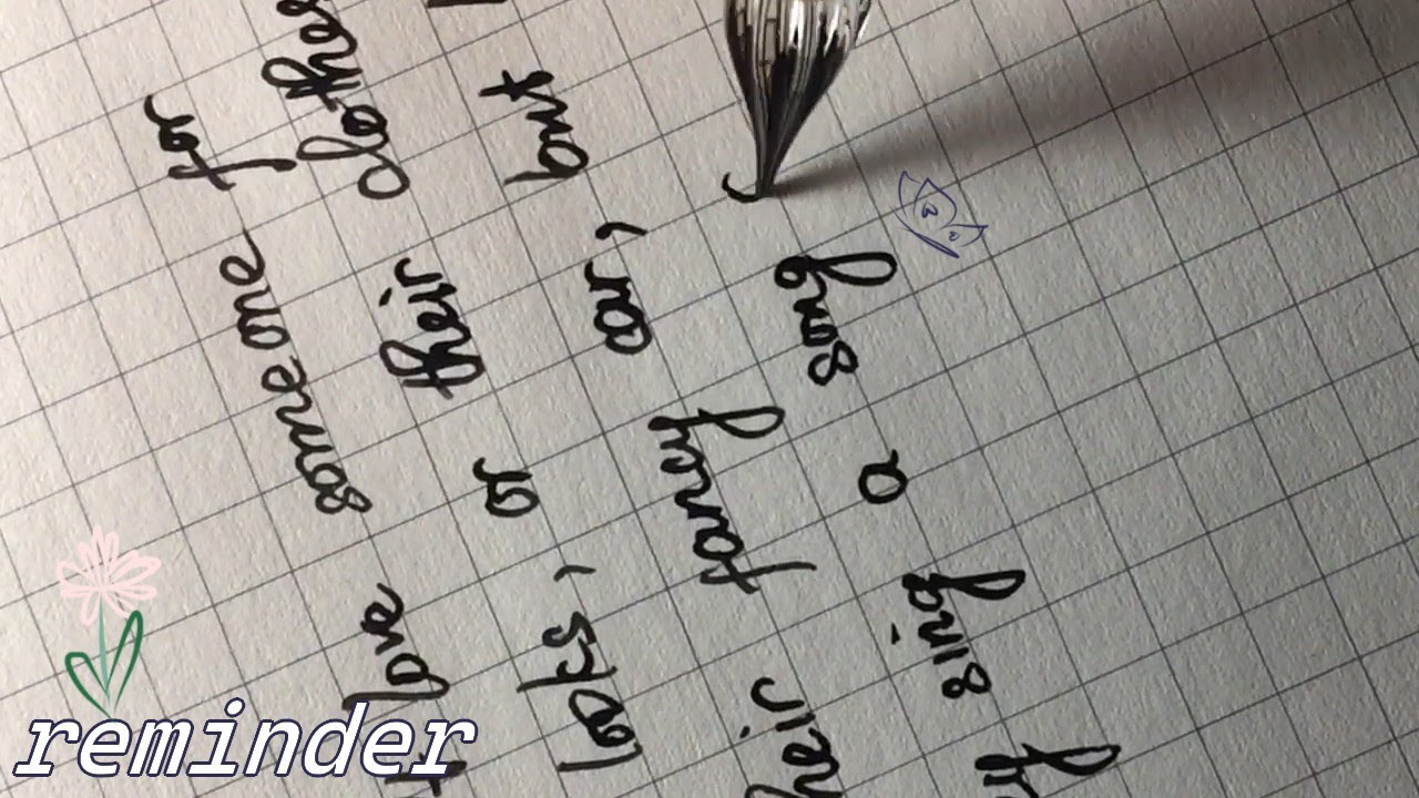 ASMR🖤 | handwriting sound | glass pen | writing | falling in love with ...